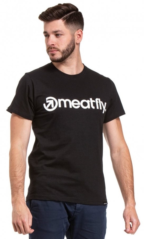 Triko Meatfly Logo černé výprodej | Motozem.cz