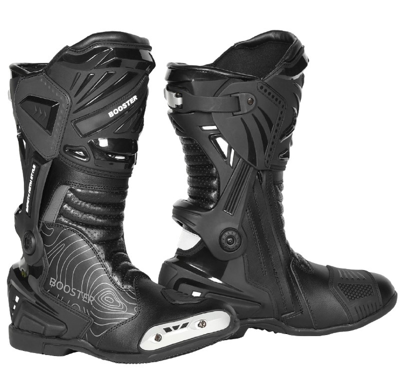 Boty na motorku Booster X-Race černé výprodej | Motozem.cz