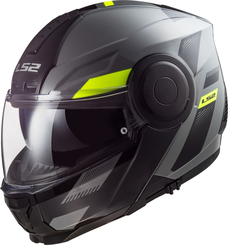 Vyklápěcí přilba na motorku LS2 FF902 Scope Max Nardo šedo-fluo žlutá ...