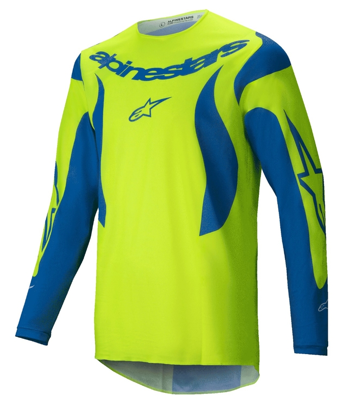 Motokrosový dres Alpinestars Fluid Haul fluo žluto-modrý | Motozem.cz