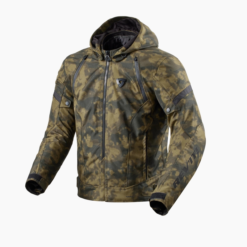 Bunda na motorku Revit Flare 3 H2O camo tmavě zelená | Motozem.cz