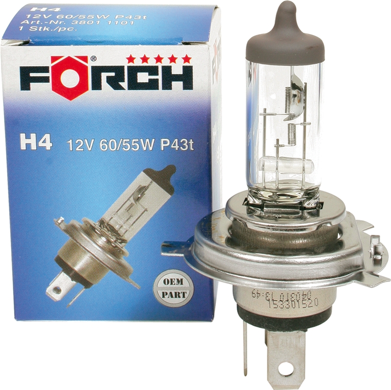 Žárovka FORCH H4 - 12V 60/55W | Motozem.cz