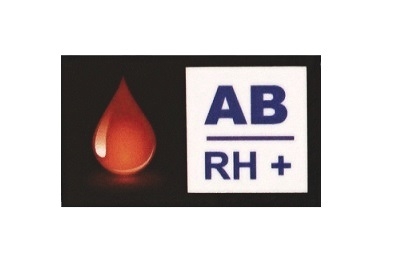 Nálepka s krevní skupinou AB RH+ | Motozem.cz